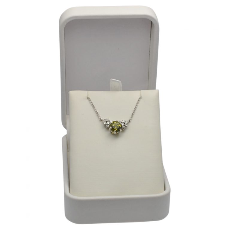 Grossular Andradite Garnet Diamond Gold Necklace | Plaza Jewellery ...