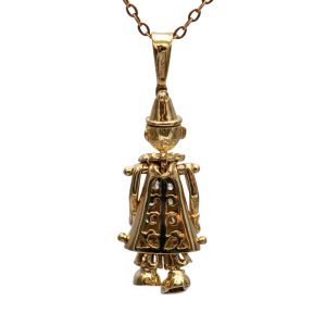 Vintage Gold Diamond Articulated Clown Pendant | Plaza Jewellery ...