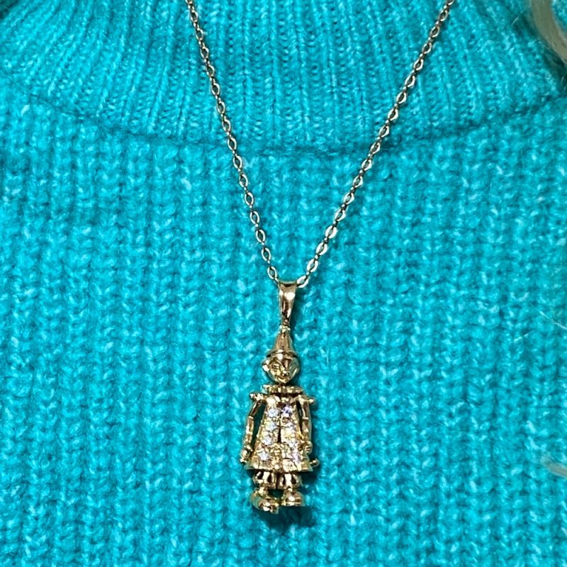Vintage Gold Diamond Articulated Clown Pendant | Plaza Jewellery ...