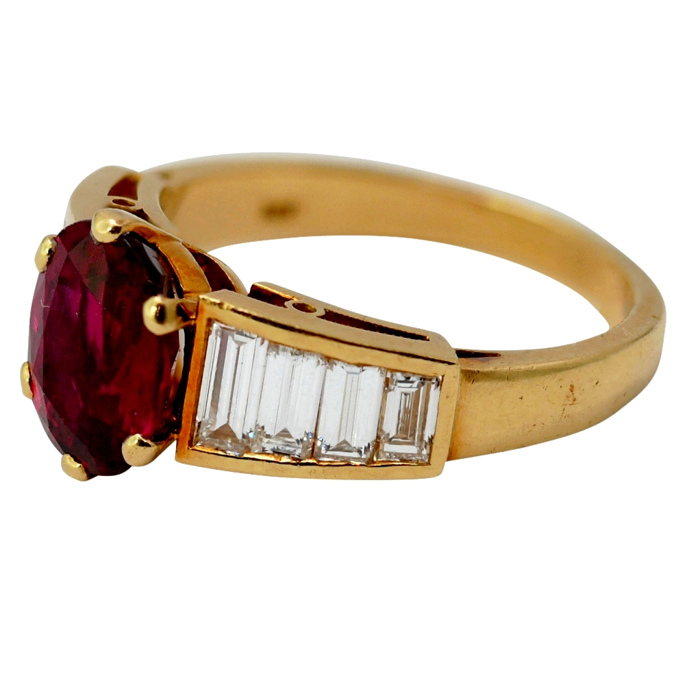 Vintage Ruby Diamond Engagement Ring | Plaza Jewellery English Vintage ...